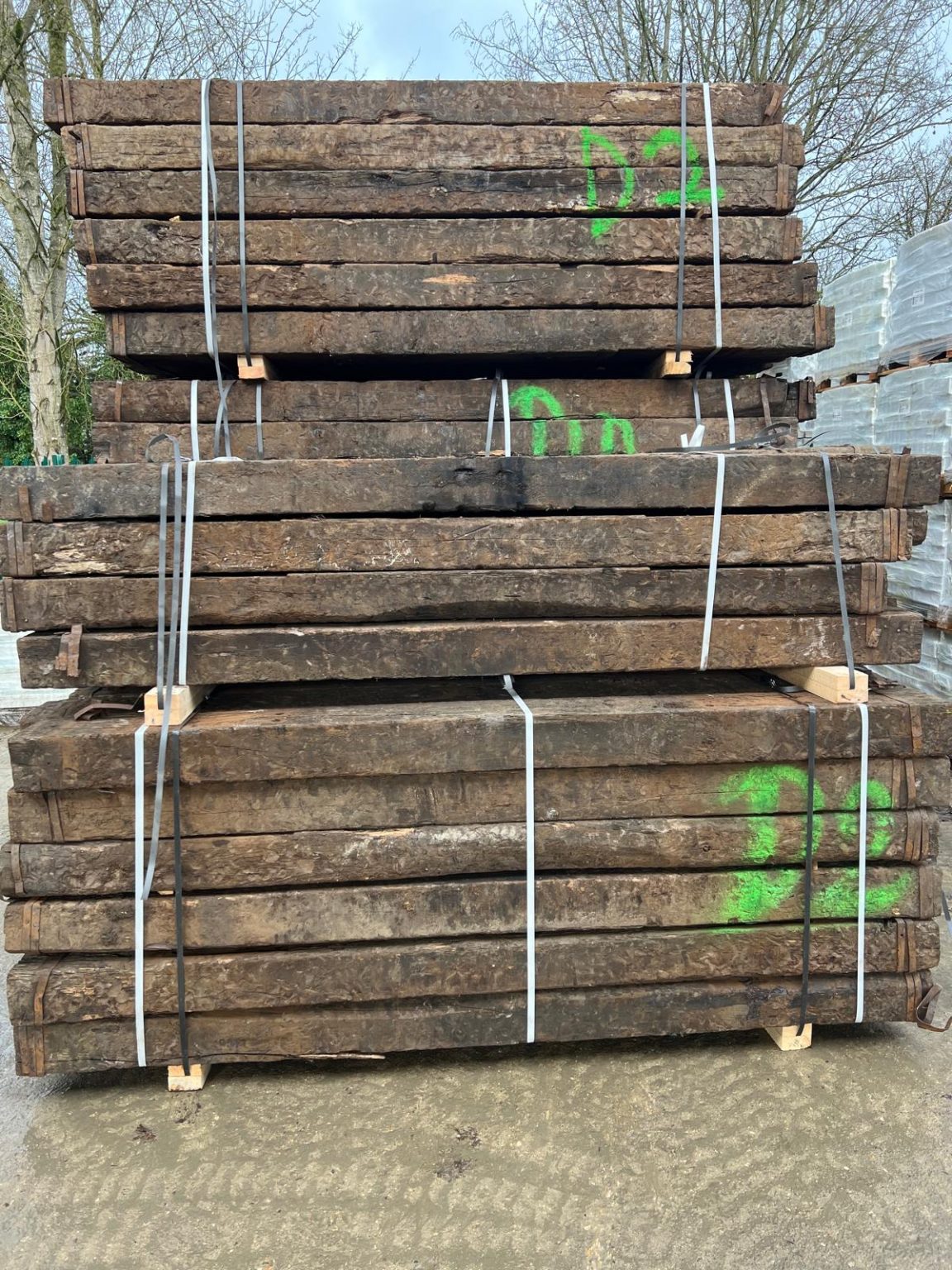 Reclaimed Grade A Oak Hardwood Sleeper (Polish) - Calor Gas Reading ...
